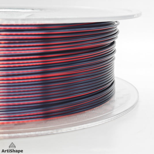 Red & Black- Silk Dual Color 3D Printer Filament - PLA Filament – ArtiShape